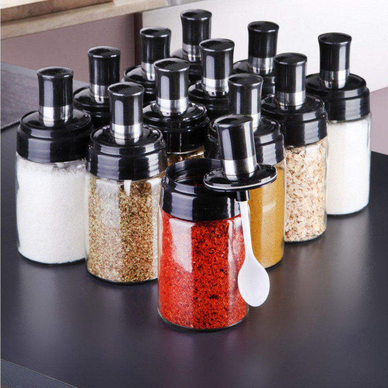 Set borcane de condimente Kosova 430KSV4316, Sticla, 300 ml, 6 bucati ...