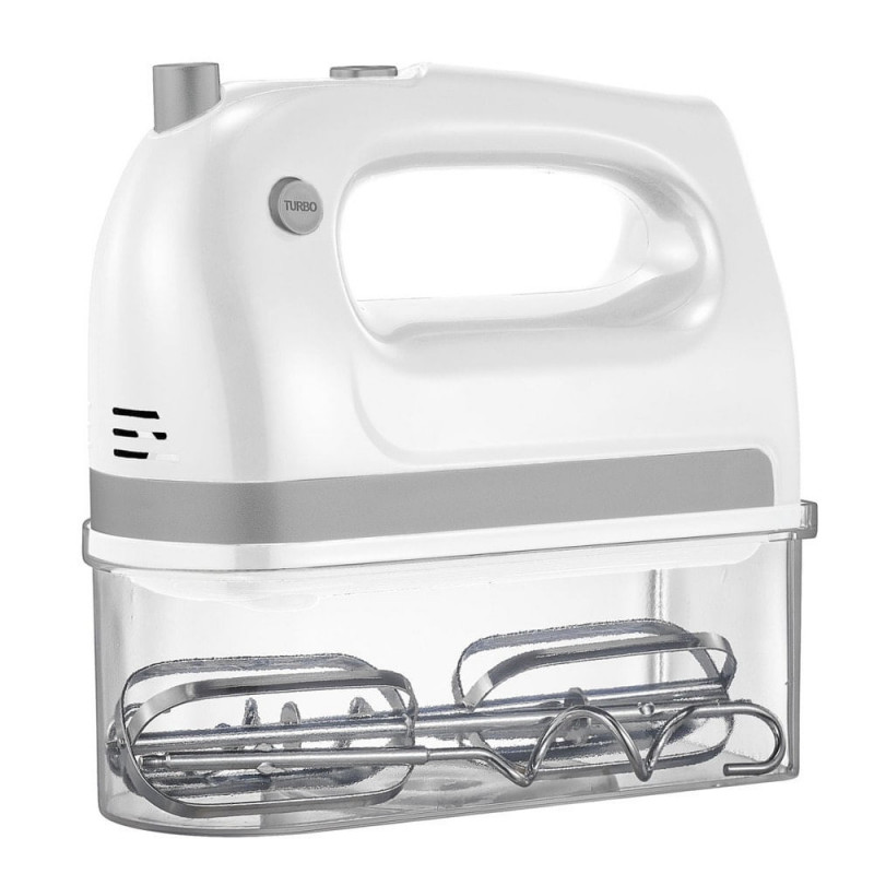 Mixer Crown HM-1410, 300W, 5 viteze, Compartiment agitator, Alb oferit ...